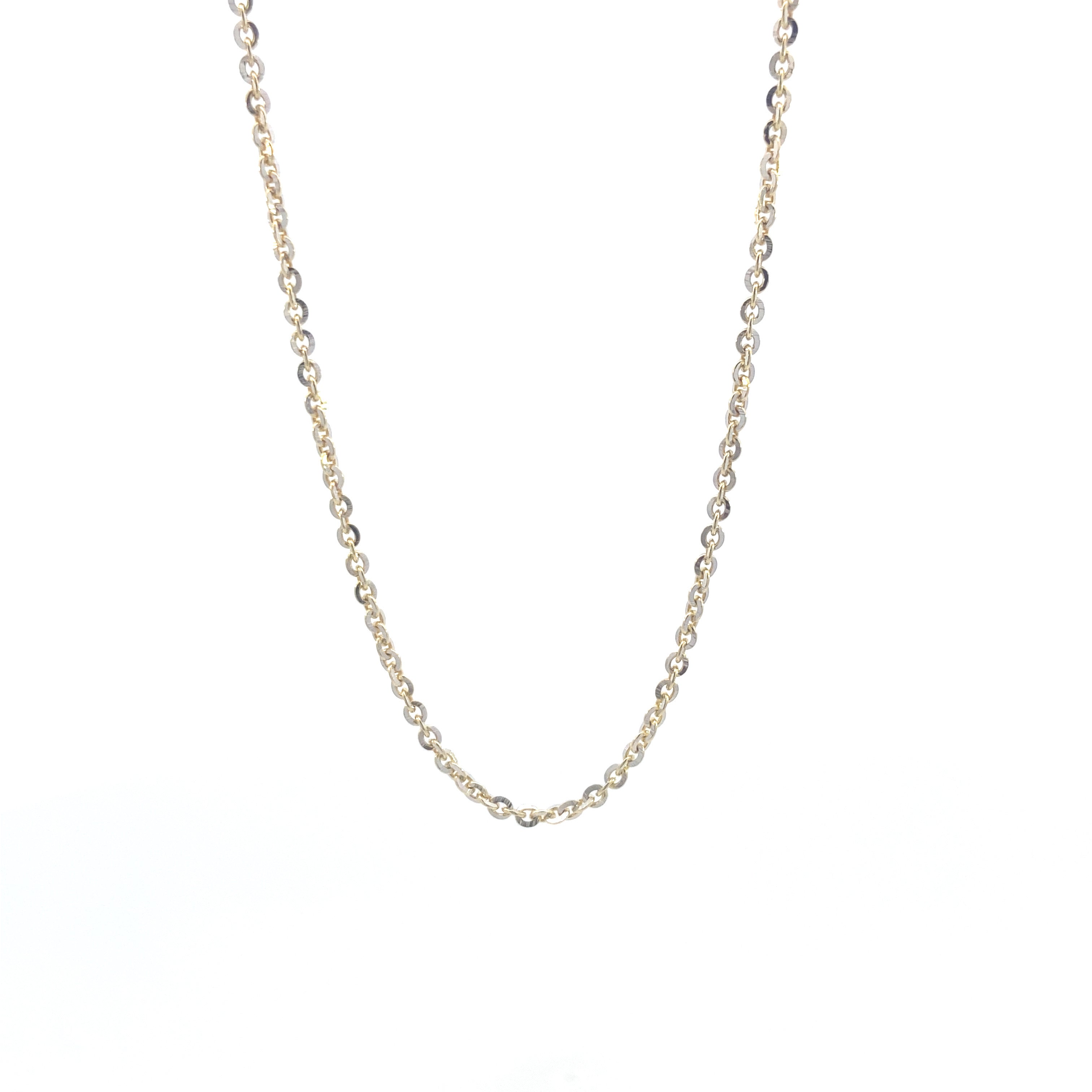 14K Gold Cut Diamond Rolo Chain – Luby Mayaguez Mall
