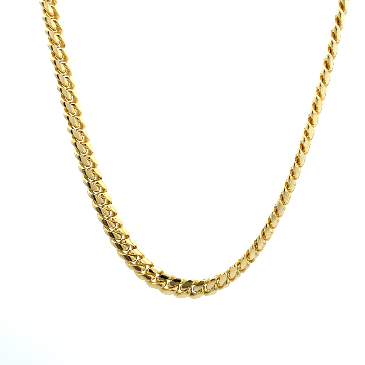 14K Gold Solid Cuban Chain - Luby Gold Collection - Luby
